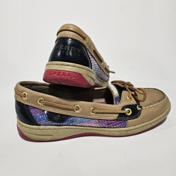 Sperry | Shoes | Sperry Top Sider Rainbow Sequin Leather Flats | Poshmark